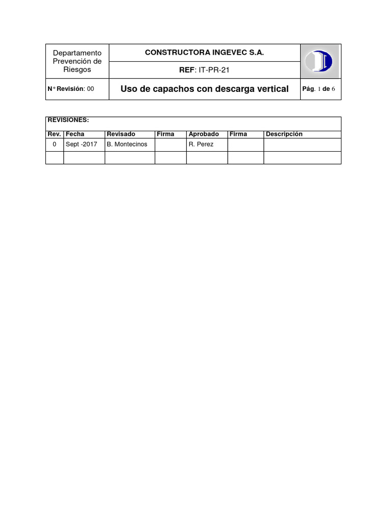 IT-PR-21 Uso de Capachos Con Descarga Vertical | PDF