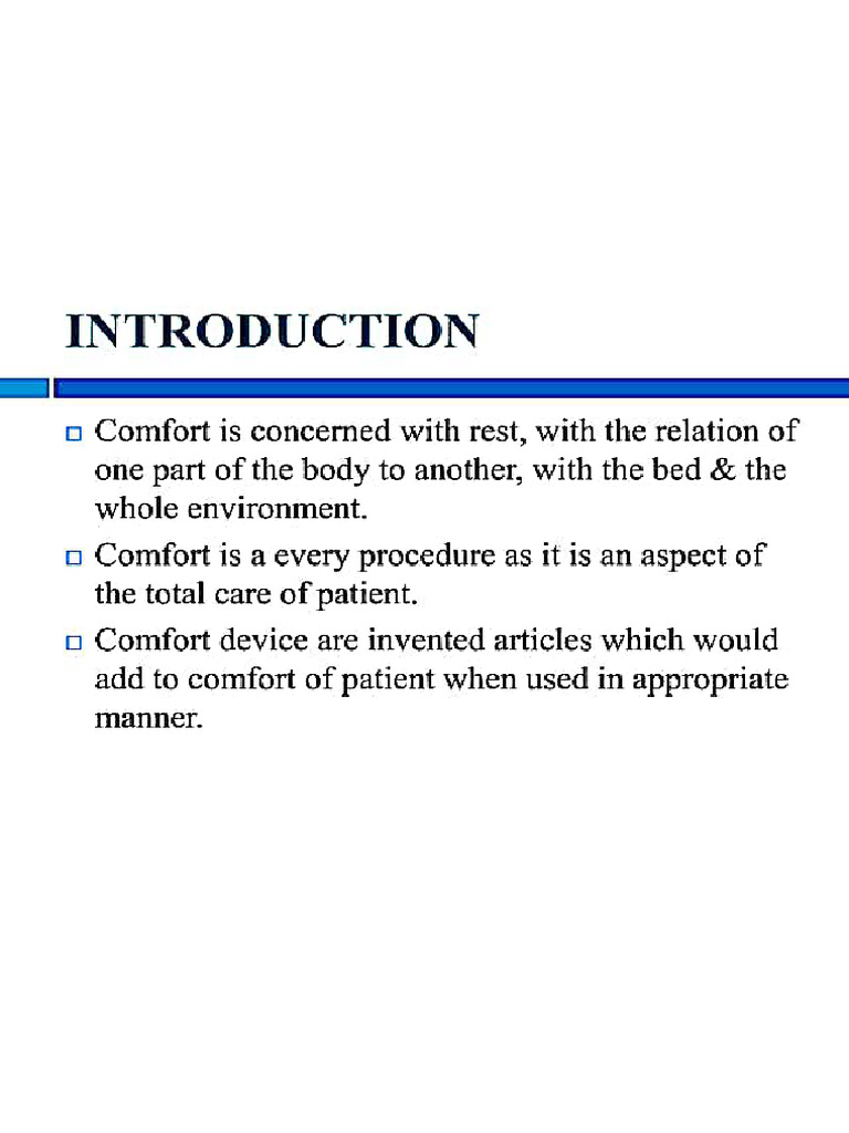 Comfort Divice Note | PDF