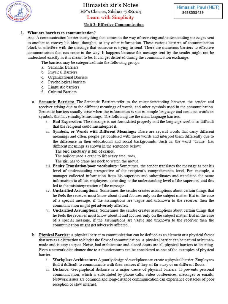 Unit 2 Communication | PDF | Communication | Information