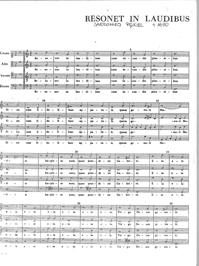 Resonet in Laudibus | PDF