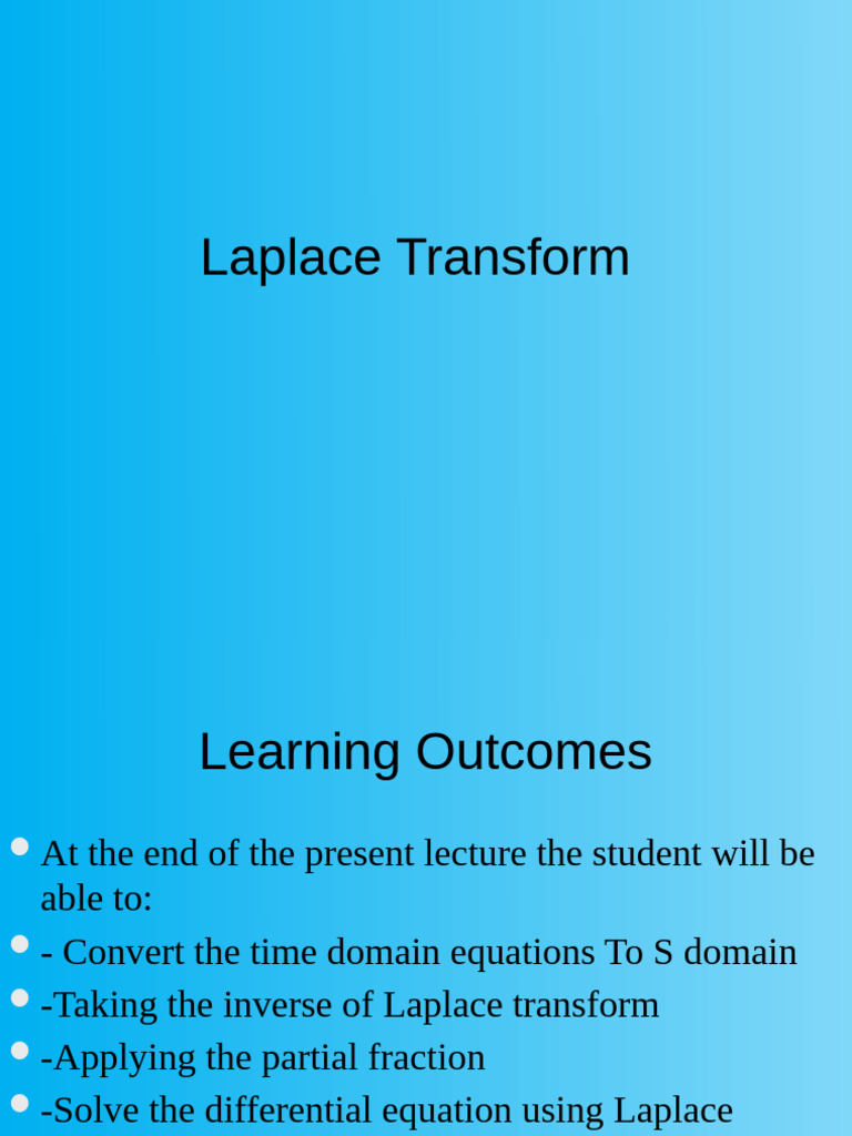 Laplace Transform 2 Pdf Laplace Transform Mathematical Analysis