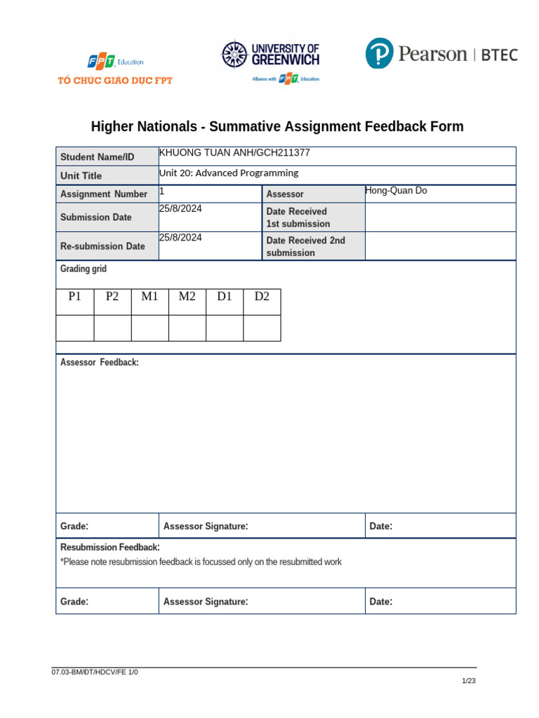 07.03-BMFGHDCVFE-Phieu lam bai_Unit 2_1651_brief 1 (1) | PDF | Class ...