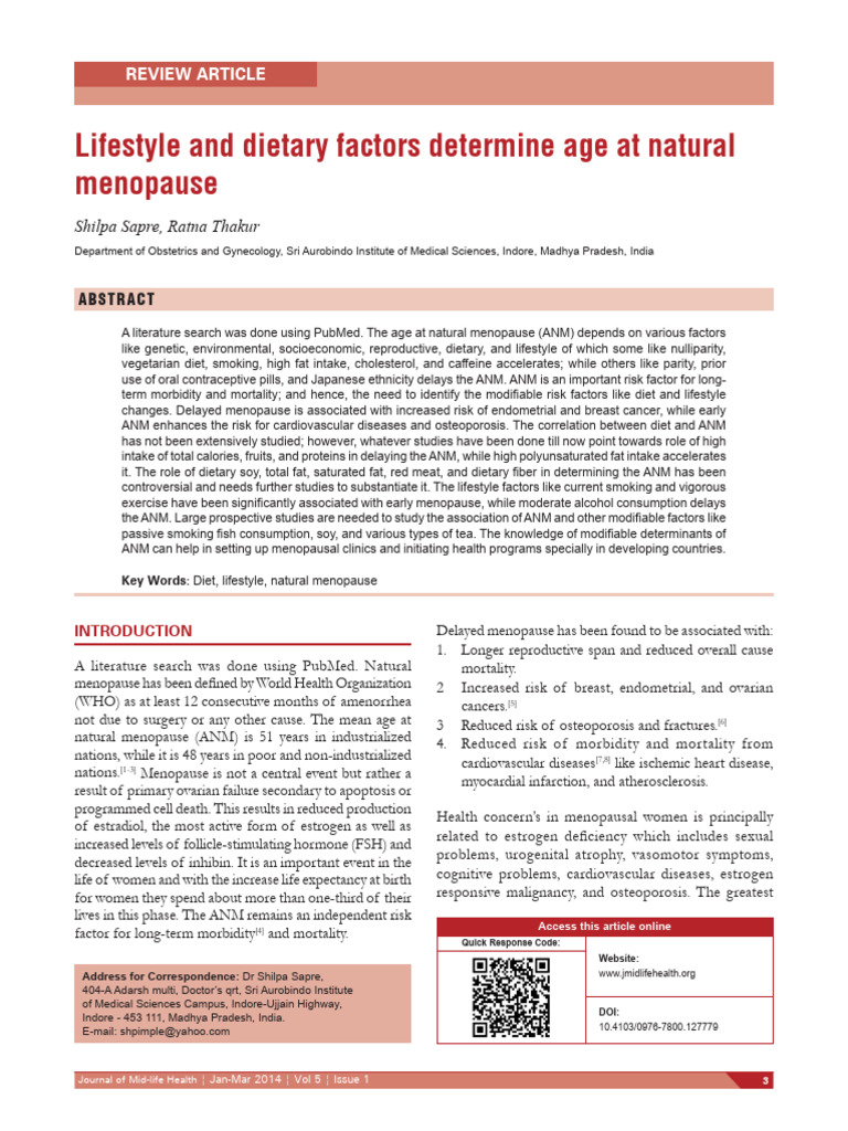 JMH 5 3 | PDF | Menopause | Fat