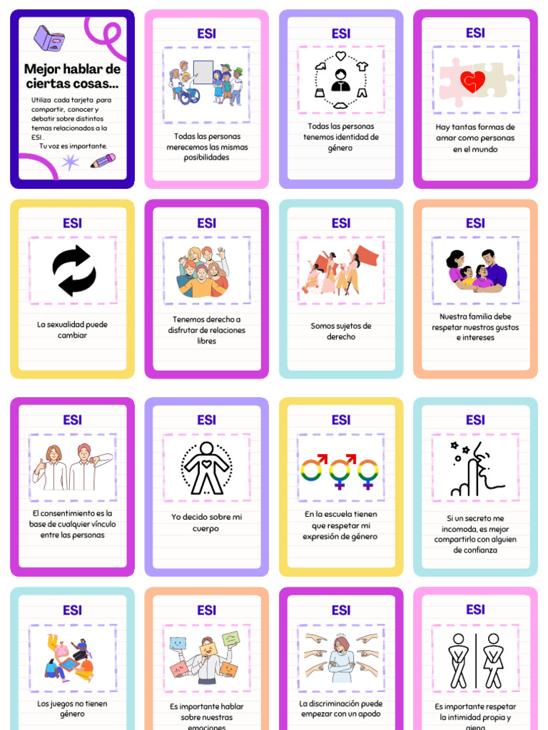 Copia de Tarjetas de Conversación ESI | PDF