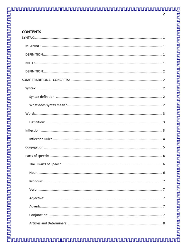 Introduction to Linguistics 4th Semeter Syntax and Semantics Checked ...