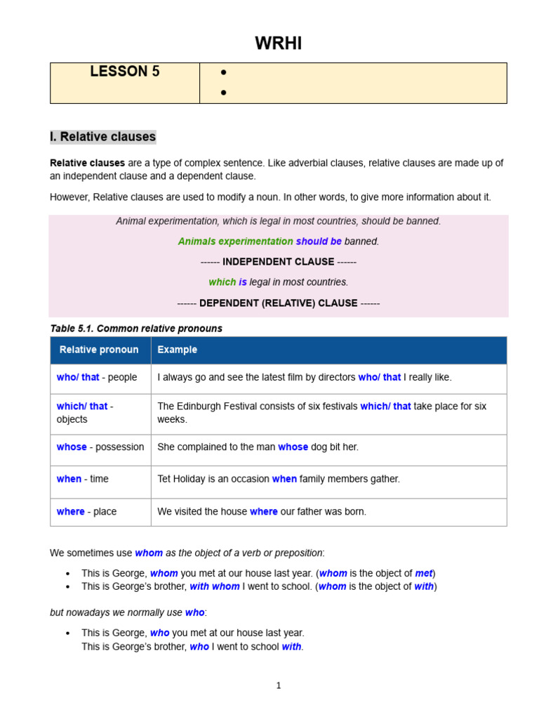 WRHI Lesson 5 Handout | PDF | Cost Of Living | Poverty & Homelessness