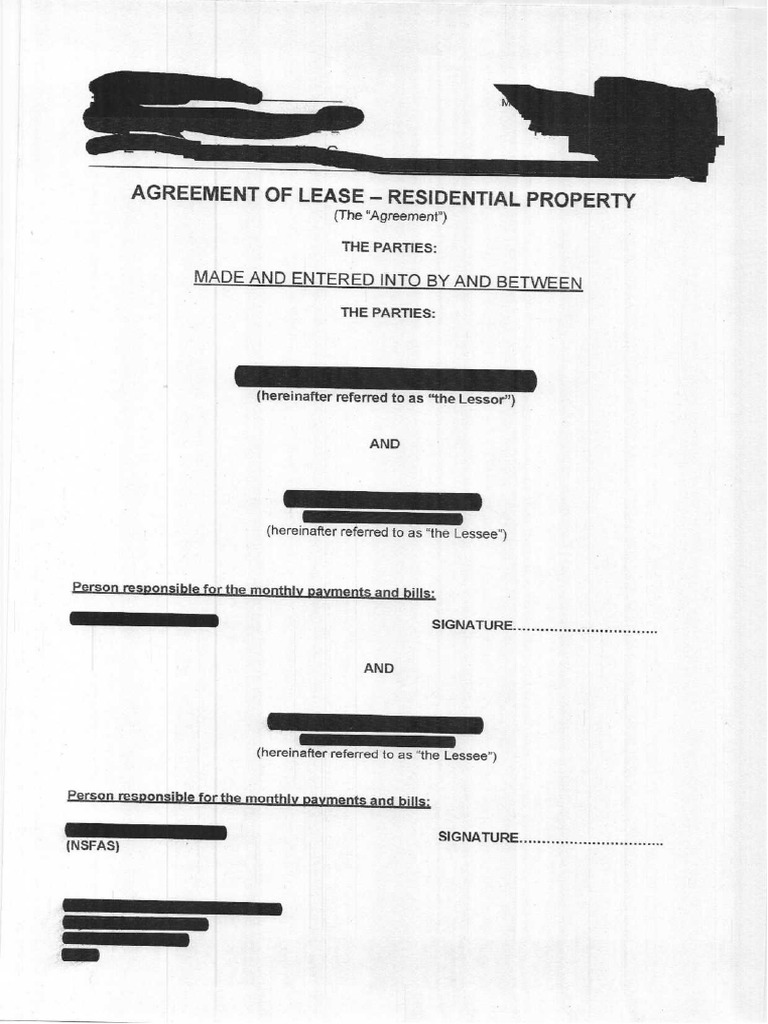 Sample Lease Contract | PDF