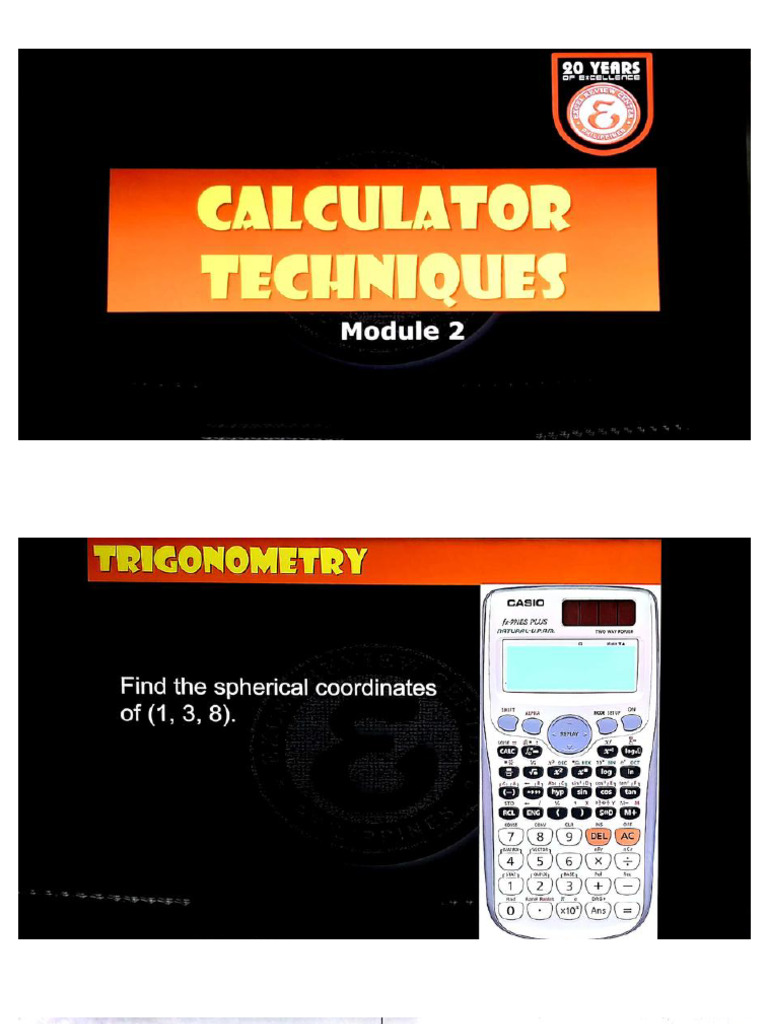 Calculator Techniques Module 2 | PDF