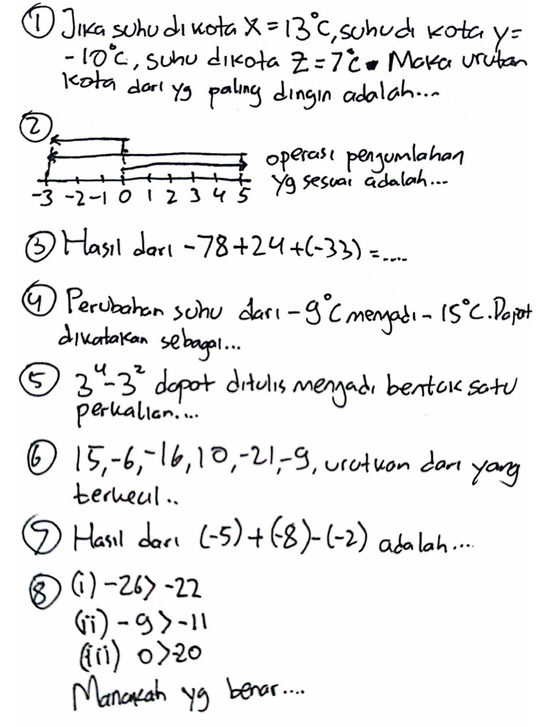 Lat Soal PTS Math 7 | PDF