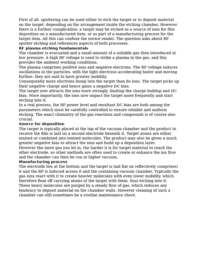 sputtering | PDF | Sputtering | Ion sputtering | PDF | Sputtering | Ion