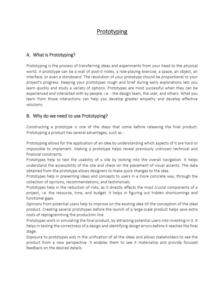 Prototype | PDF | Software Prototyping | Prototype