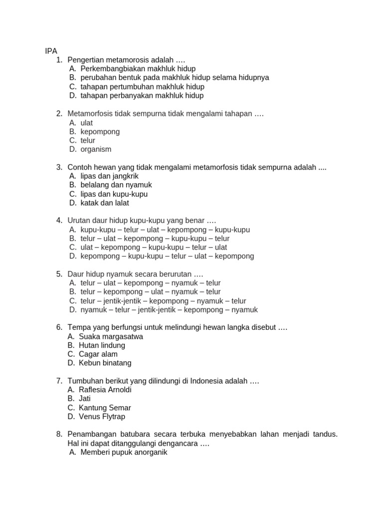 Pts Kelas 4 Sd Tema 6 Ipa Ips 2122 | PDF