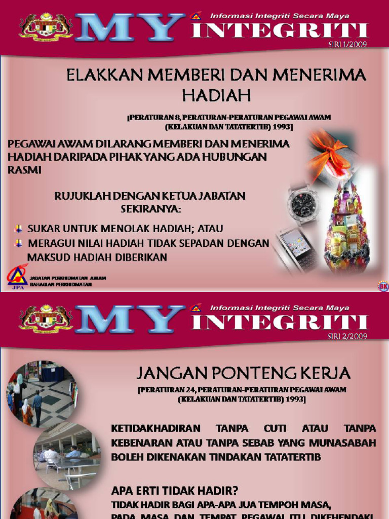 MY Integriti 2009 | PDF