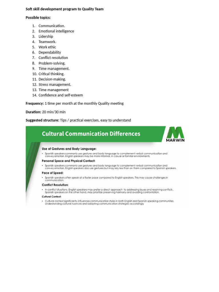 Soft Skills Program | PDF