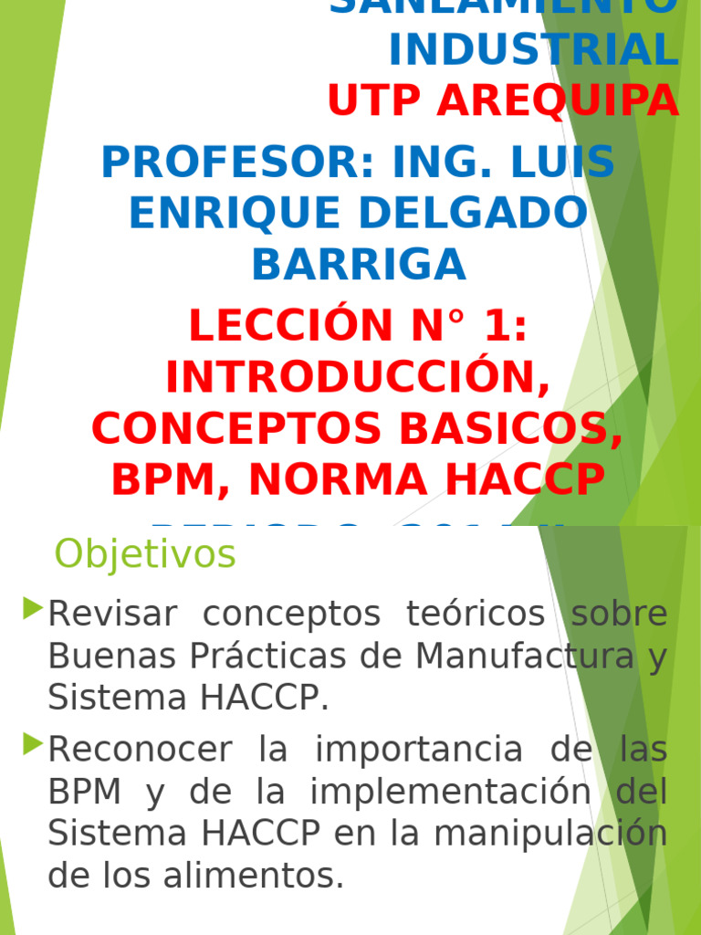 Lección Nº 1 Introducción, Conceptos Basicos, Bpm, Norma Haccp | PDF | Análisis de Riesgo y ...