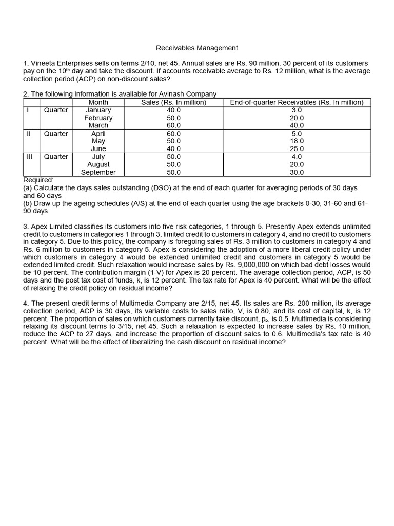 Receivables Management | PDF | Government Finances | Economies