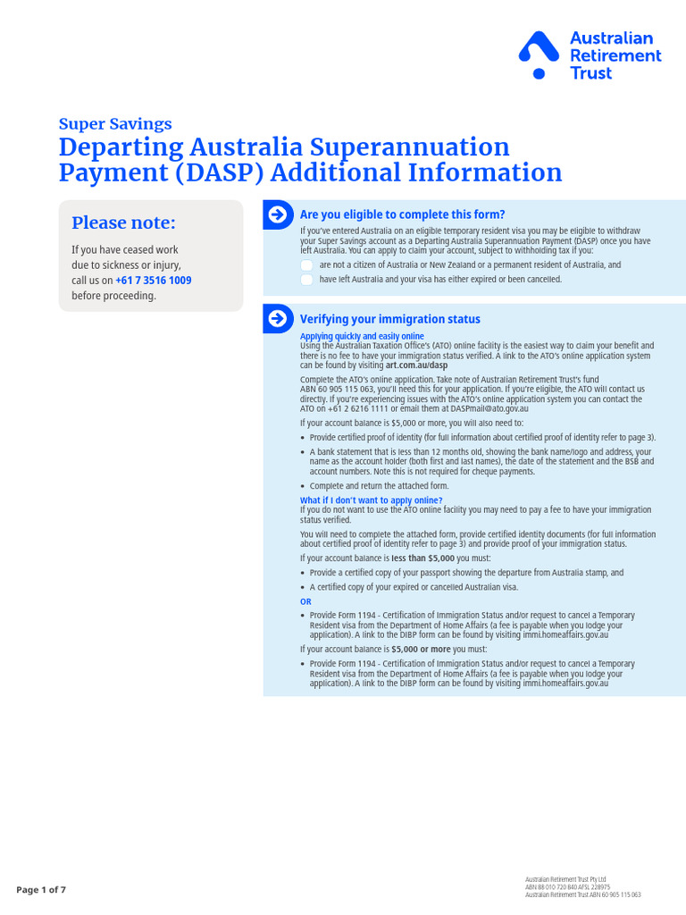 DASP Additional Information Form | PDF | Identity Document | Credit Card