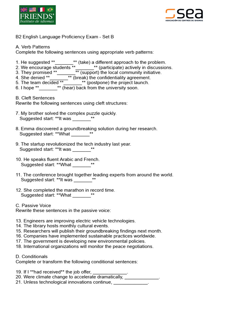 B2 English Proficiency Exam Practice | PDF | Sustainability | Innovation