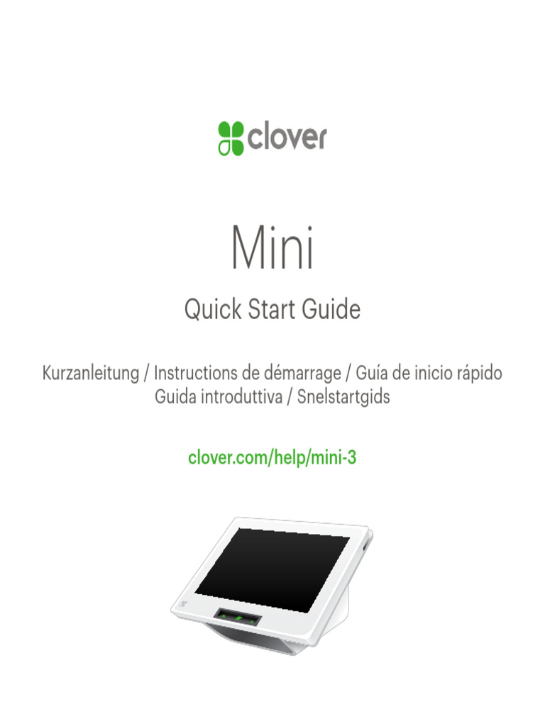 Clover Mini3 QuickStartGuide v7 Web | PDF | Ac Power Plugs And Sockets ...