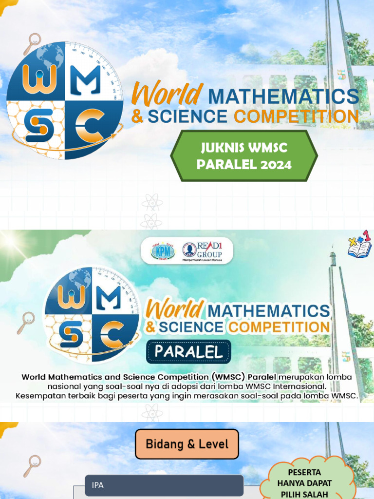 Juknis World Mathematics and Science Competition (WMSC) 2024 - Paralel ...