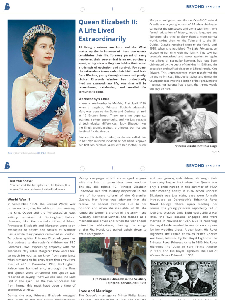 Queen Elizabeth II- A Life Lived Extraordinarily - Reading ...