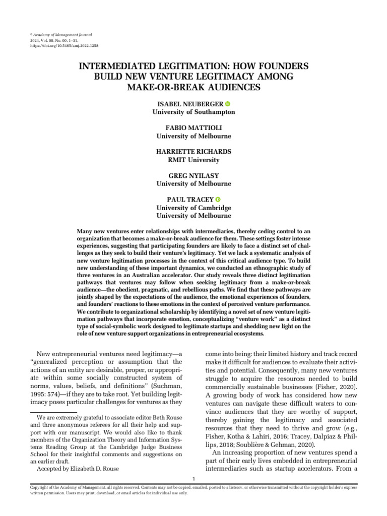 Business Academic journal | PDF | Startup Company | Small Business ...