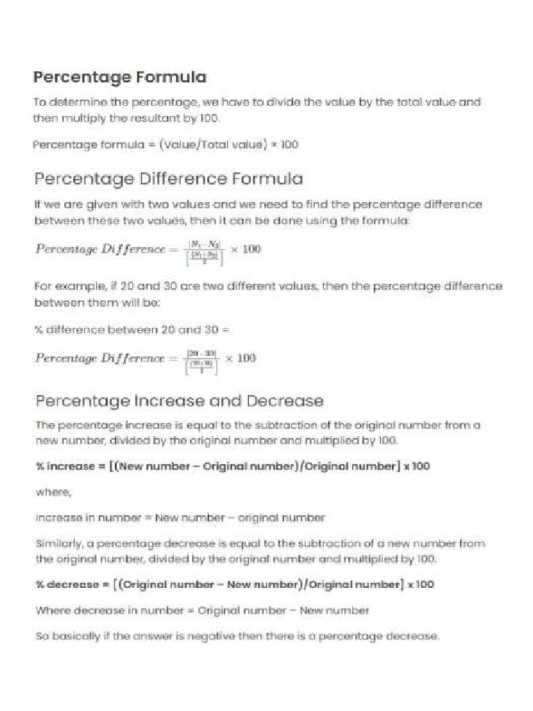 Percentage Practice Sheet | PDF