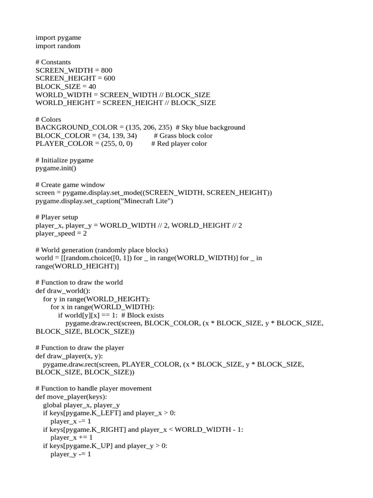 Minecraft Lite | PDF