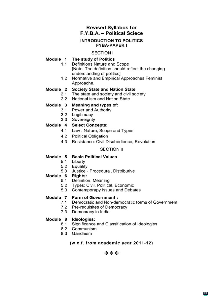 Introduction To Politics and Governemnt | PDF