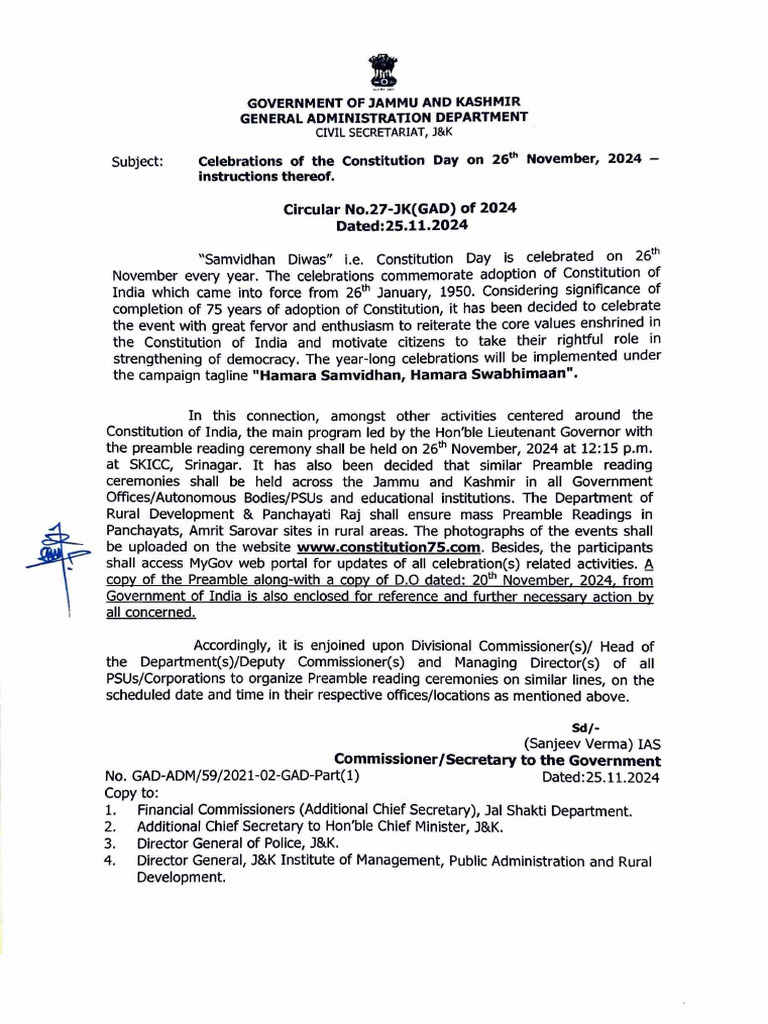 Jk order showOrder (1) | PDF | Governance | Legal Documents