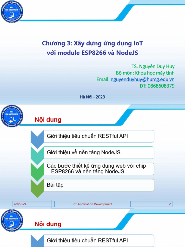 Chuong 3-Xay Dung Ung Dung IoT Voi NodeJS | PDF