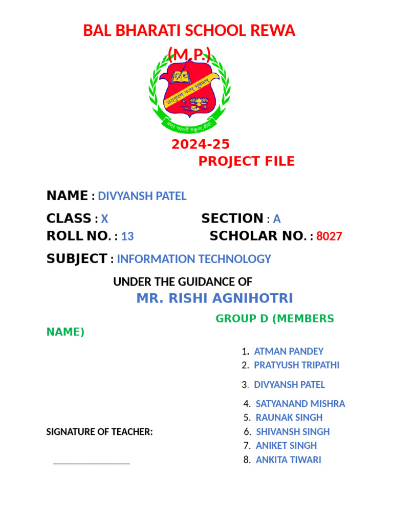 PROJECT FILE | PDF | Microsoft Excel | Microsoft Word
