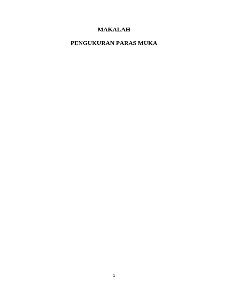 Pengukuran Paras Muka | PDF