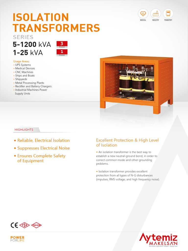 Isolation Transformers | PDF | Alternating Current | Transformer
