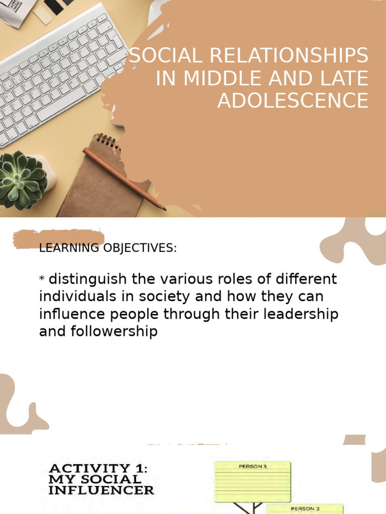 Perdev q2 Social Relationship | PDF | Leadership | Attitude (Psychology)