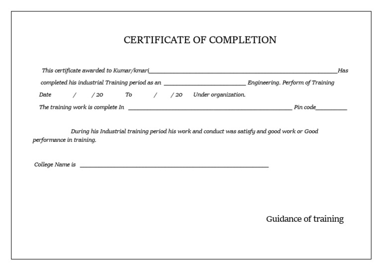 Certificate of Completion 2-1 | PDF
