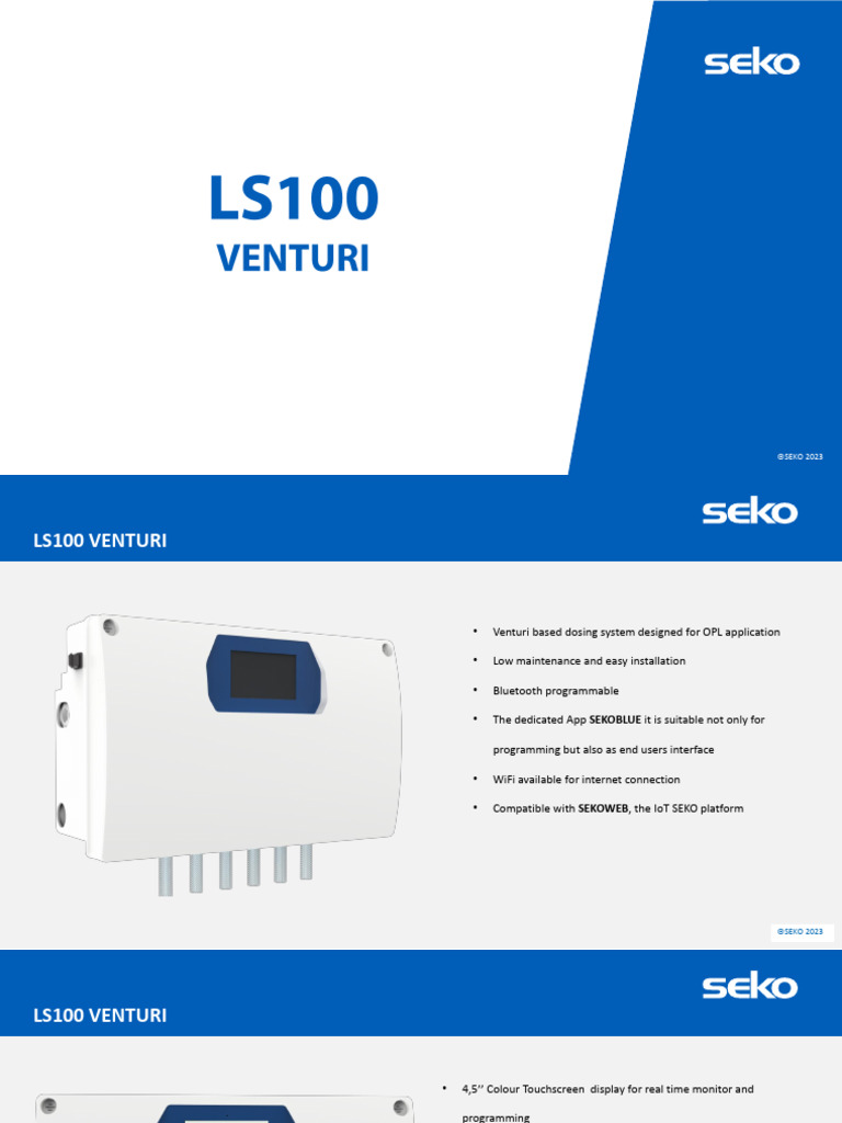 LS100 Venturi Dosing System Overview | PDF | Flow Measurement ...