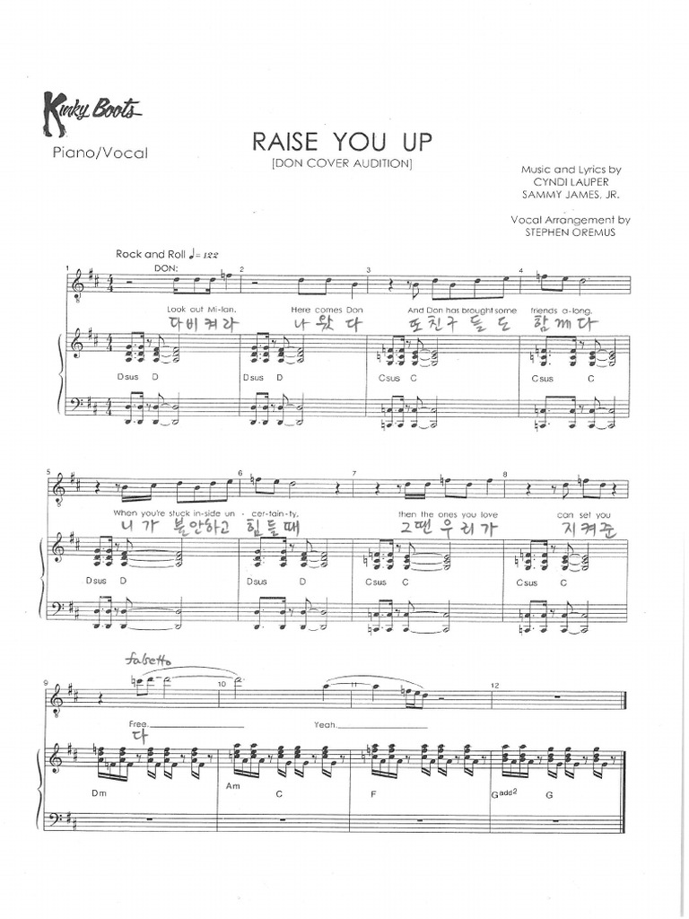 킹키부츠-Raise You Up (Don Cover) | PDF