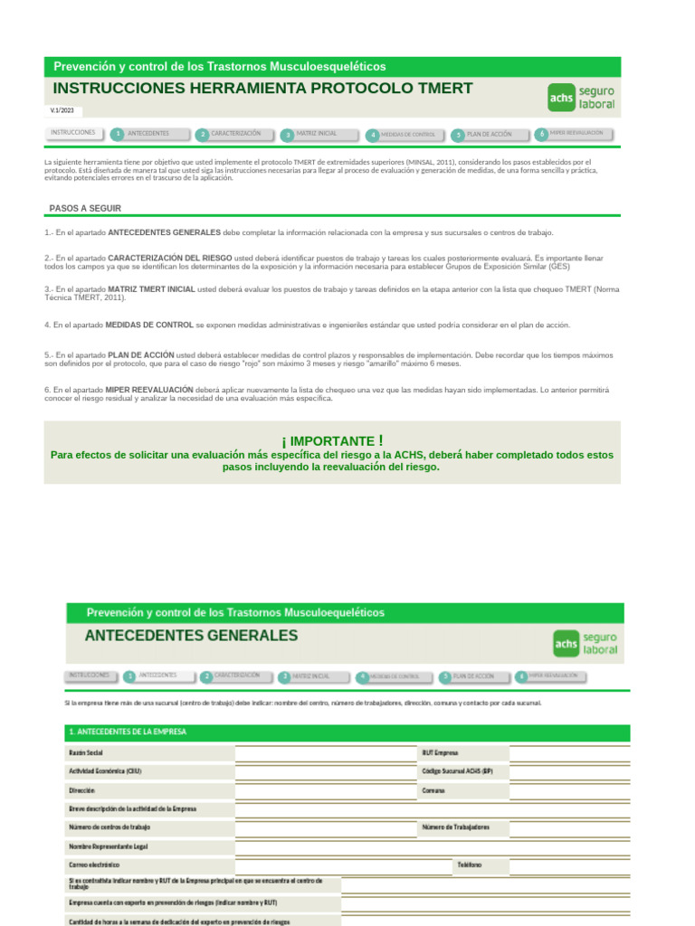Protocolo TMERT: Guía de Implementación | PDF | Mano | Herramientas