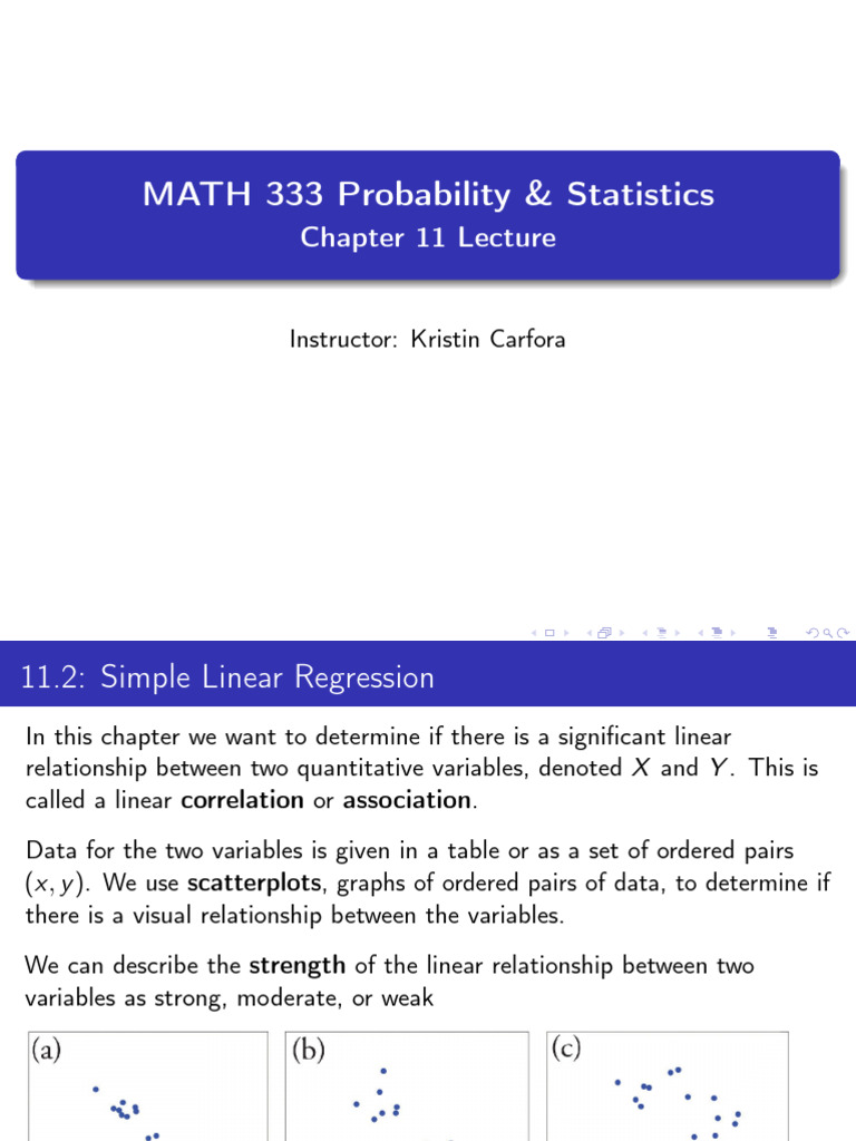 Chap 11 Lecture | PDF | Linear Regression | Least Squares