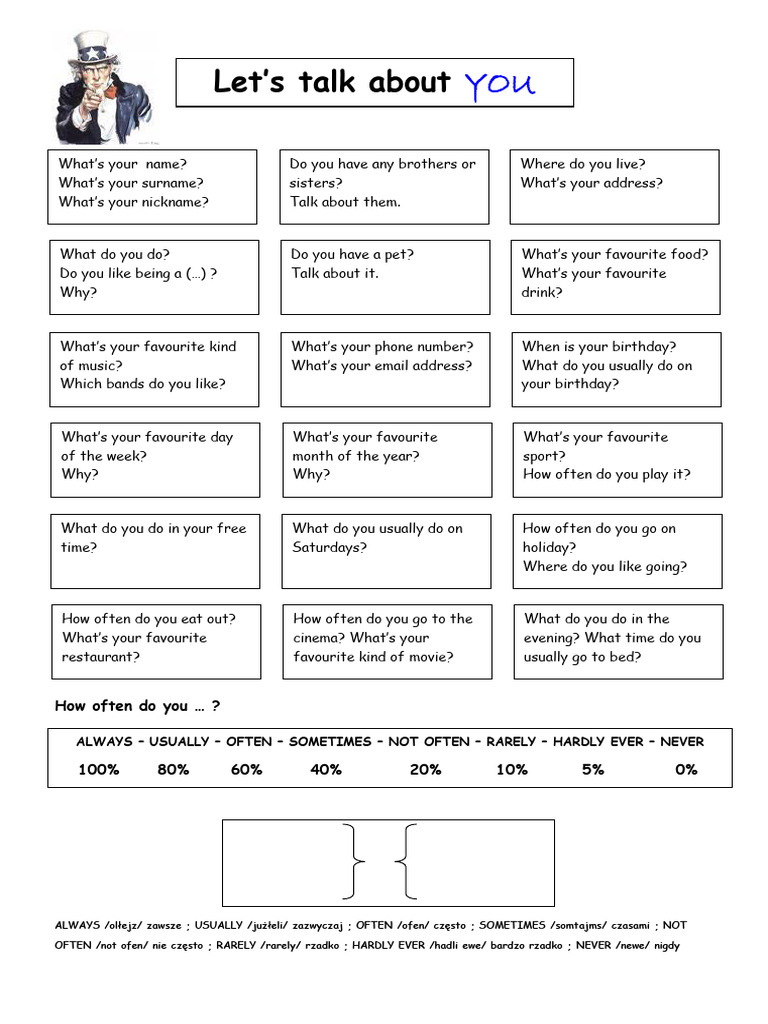 Lesson 1 - Lets Talk About You | PDF