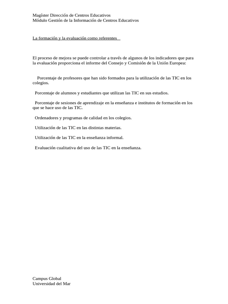 La Formaci%F3n y La Evaluaci%F3n Como Referente1 | PDF