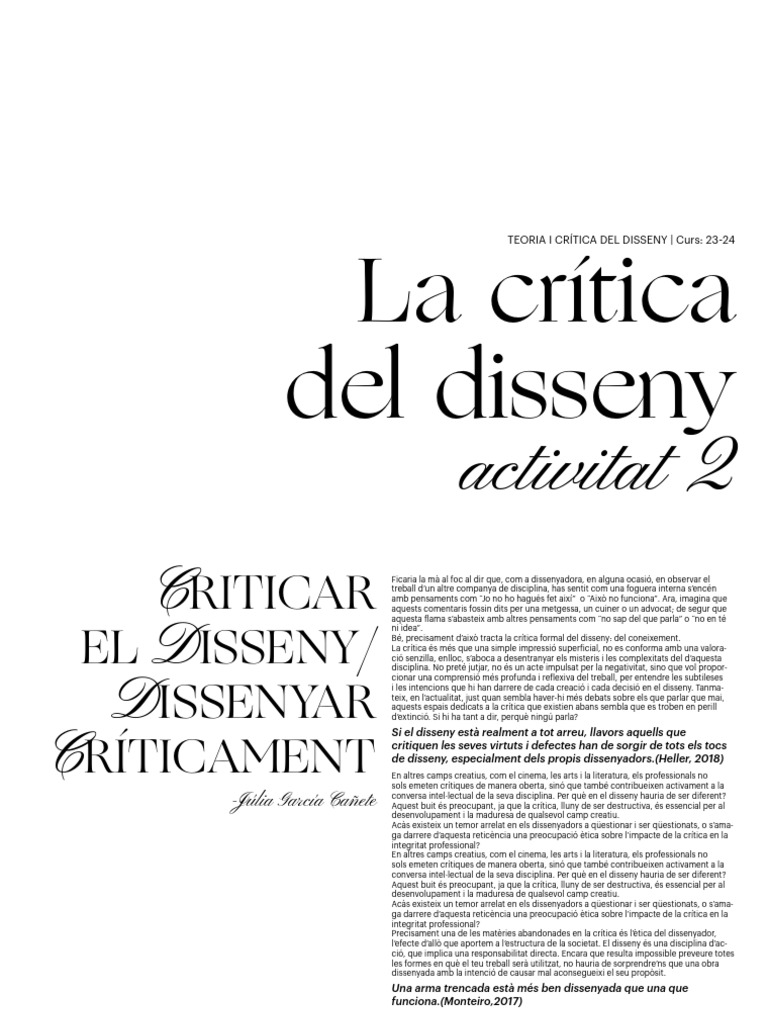 Disseny crític | PDF