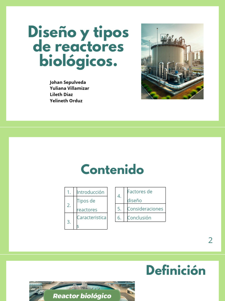 Diseño y Tipos de Reactores Biológicos. | PDF | Reactor Quimico ...