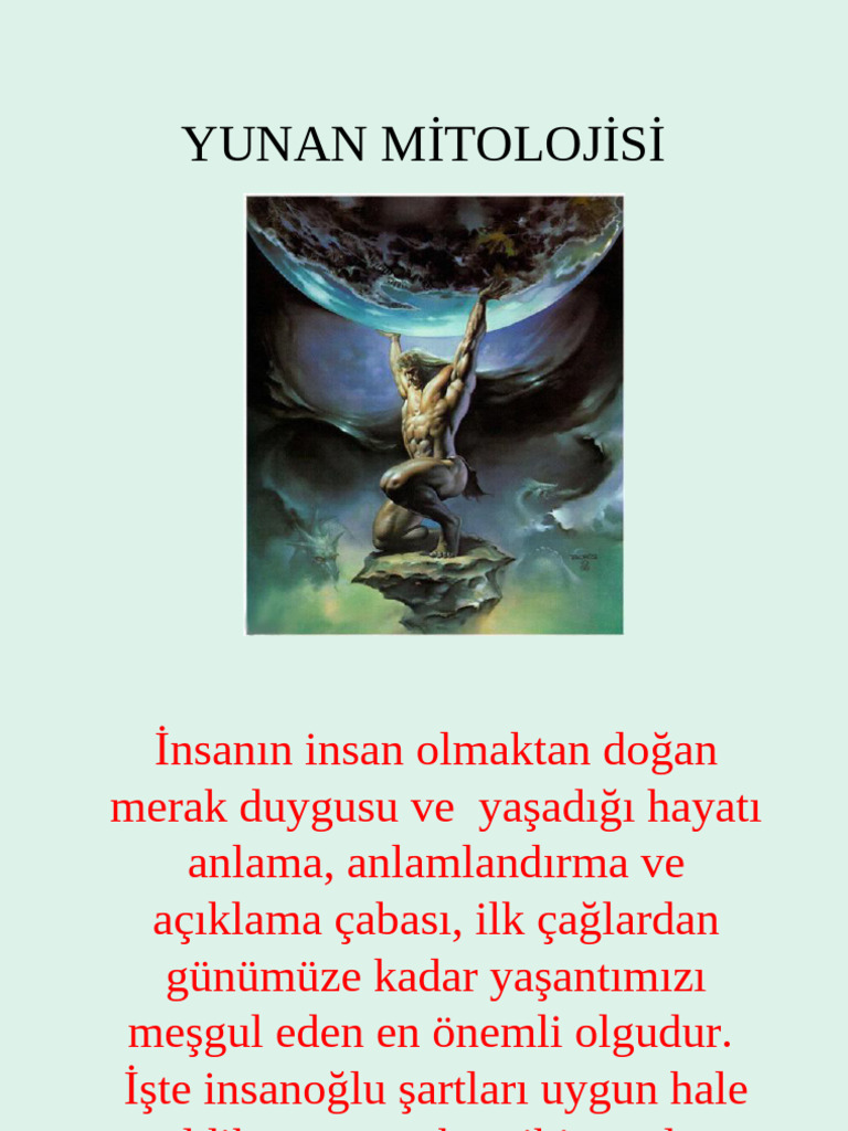 Yunan Mi̇toloji̇si̇ | PDF