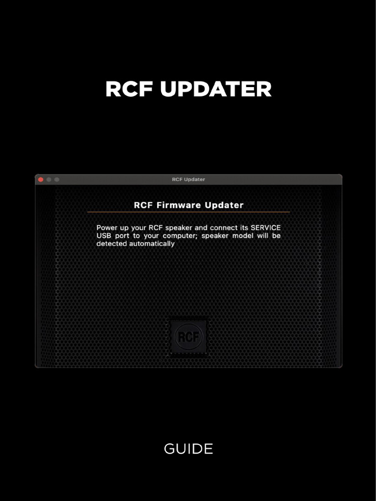 RCF Updater Manual for Firmware Updates | PDF | Installation (Computer ...
