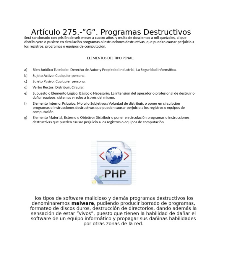 Sanciones por Distribuir Malware | PDF