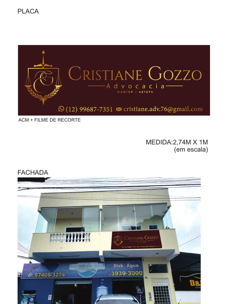 Estudo de Layout Da Fachada Dra. Cristiane Gozzo | PDF