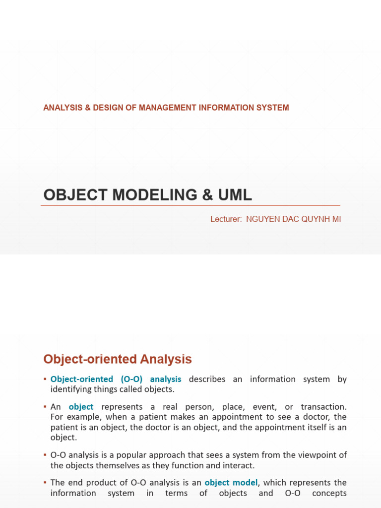Chapter 5 Object Modeling Uml Pdf Class Computer Programming Inheritance Object