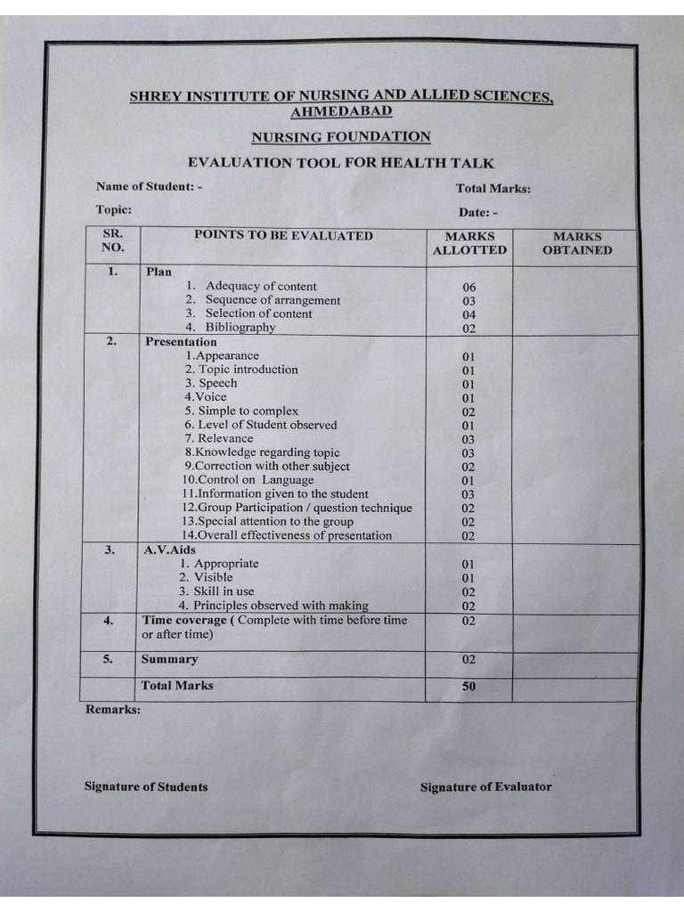 Health Talk Tool | PDF